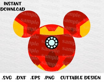 Iron Man Mickey Svg - Etsy