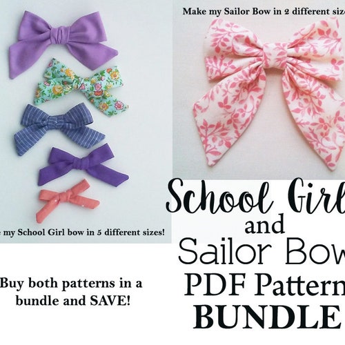 Sailor Hair Bow PDF Pattern - Etsy
