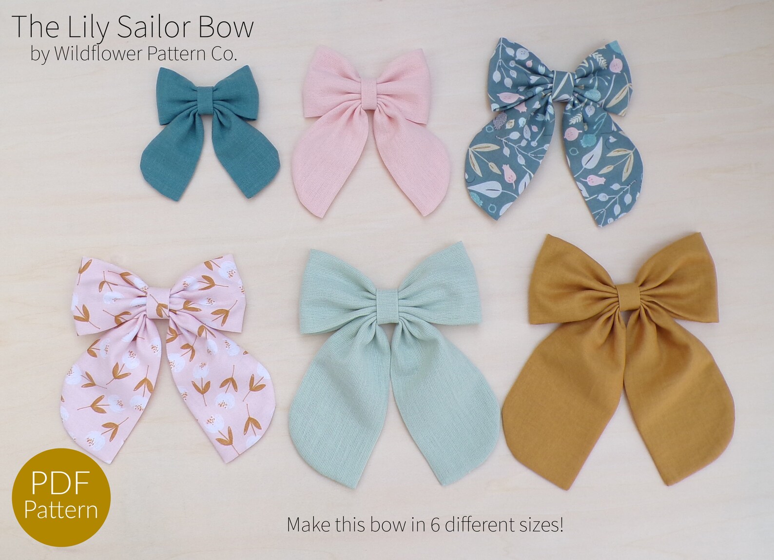 NEW the Lily Sailor Bow PDF Pattern - Etsy
