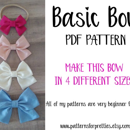 Sailor Hair Bow PDF Pattern - Etsy
