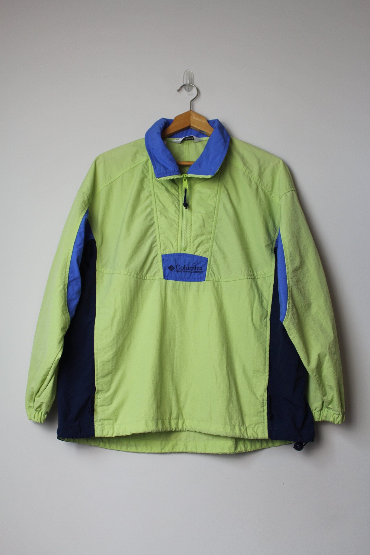 Vintage Columbia Multi-Color Windbreaker Quarter Zip Chaqueta - Etsy España