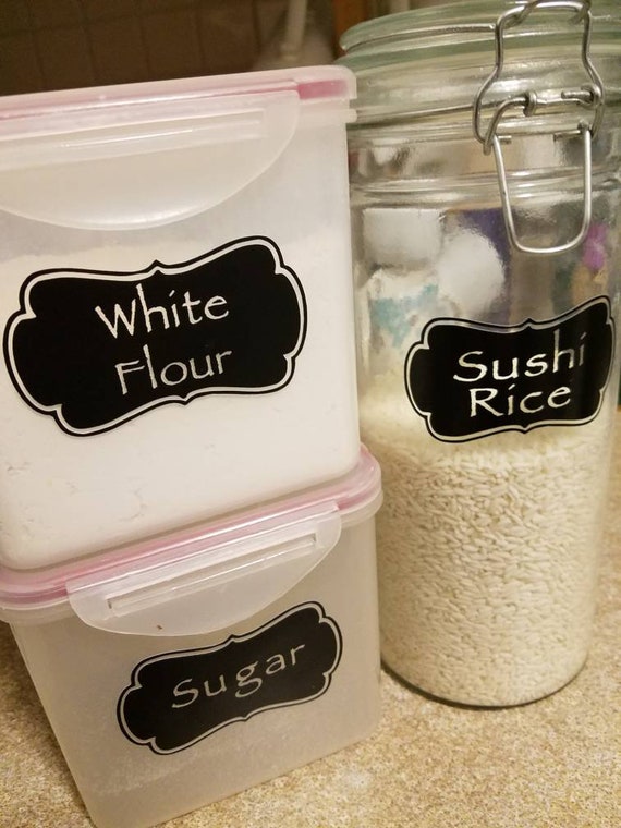 KITCHEN LABEL DECALS Organize Your Kitchen and Cupboards | Etsy