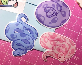 Pastel Snakes Sticker Pack - Etsy