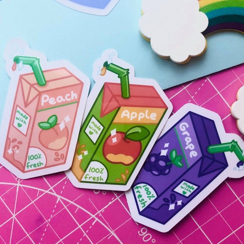 Juice Box Sticker Pack - Etsy
