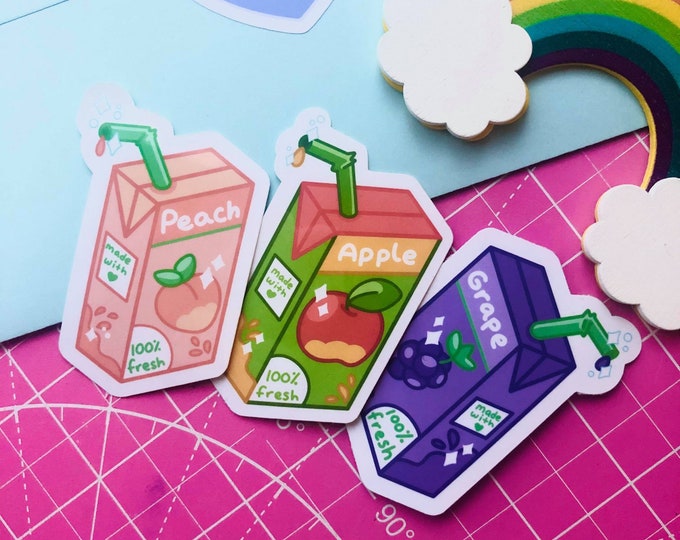 Juice Box Sticker Pack | Etsy
