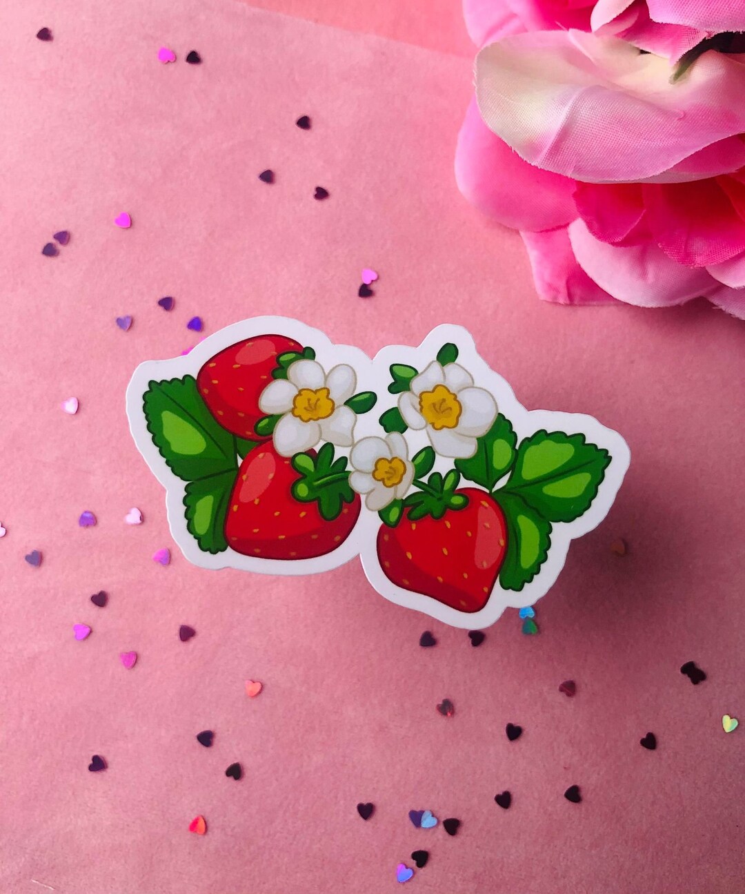 Strawberry Sticker - Etsy