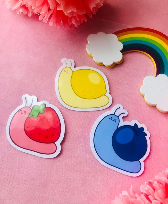Fruity Snail Sticker Pack | Etsy