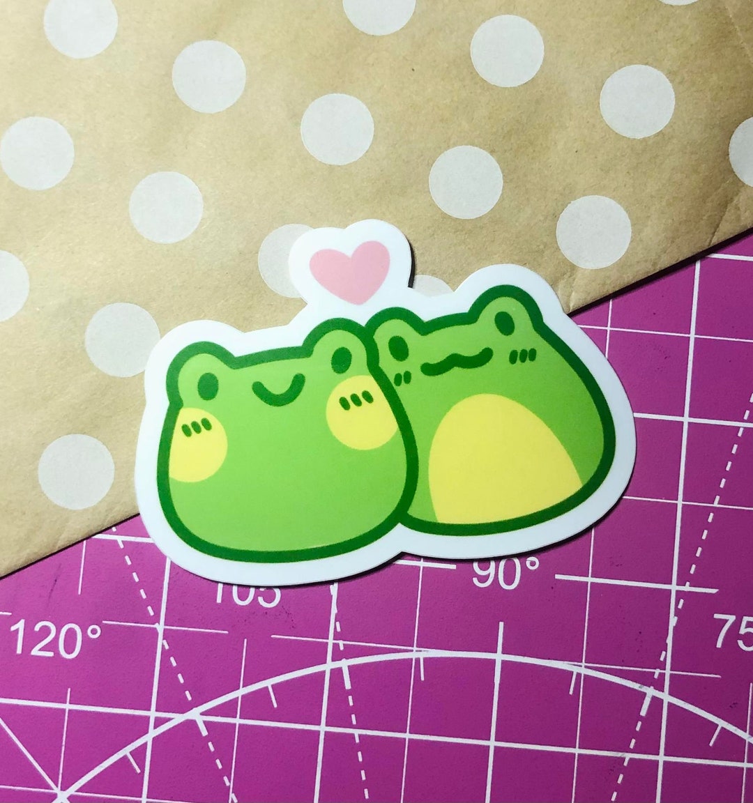 Frogs in Love Sticker - Etsy