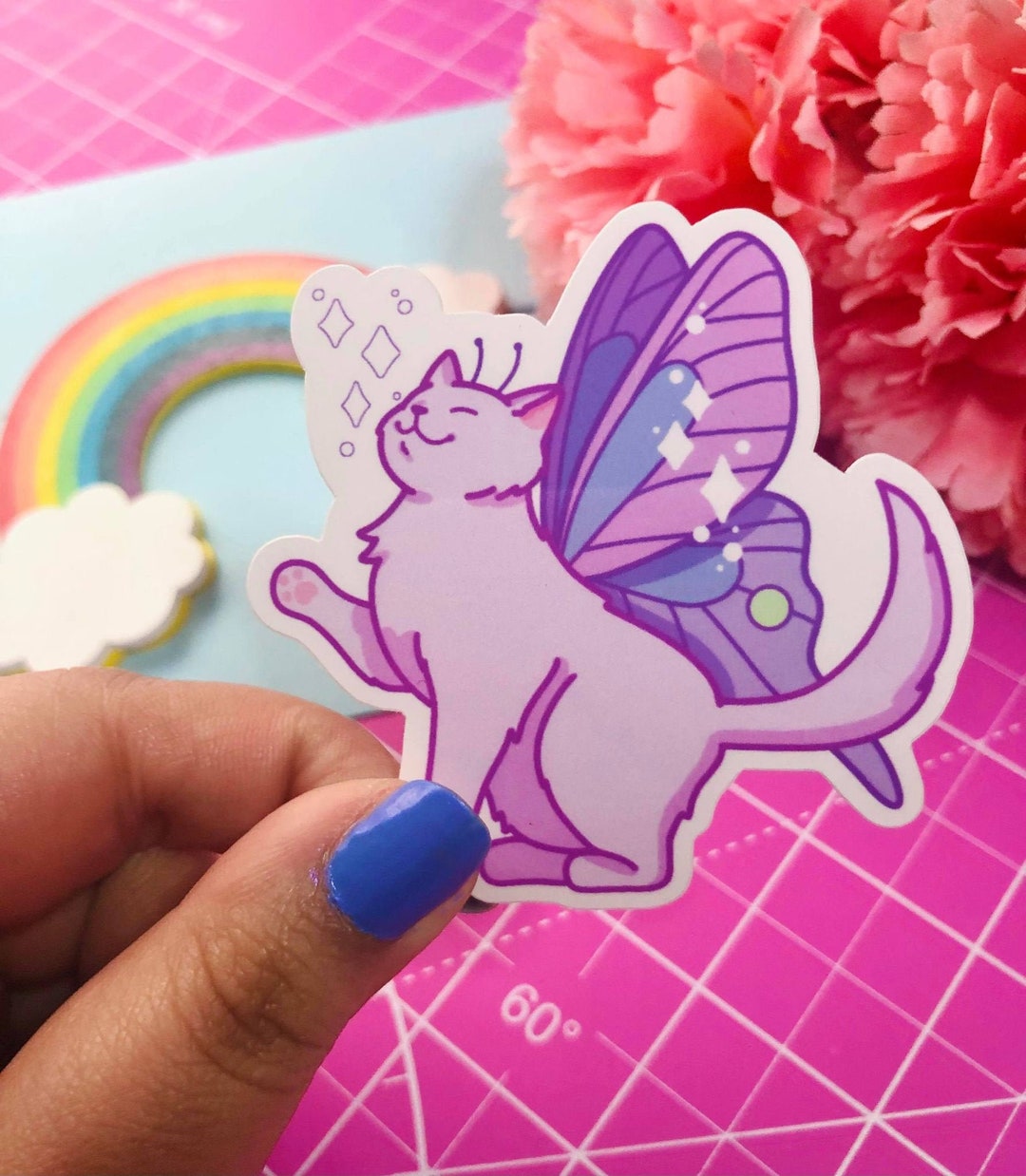 Fairy Kitty Sticker - Etsy