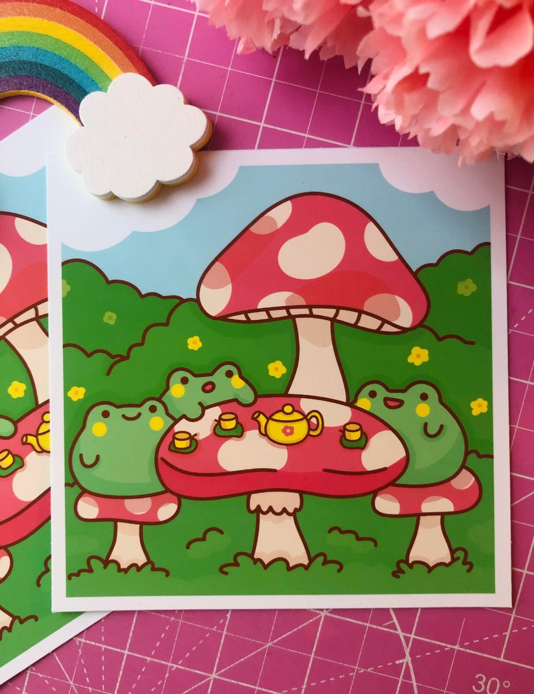 Froggy Tea Party Art Print - Etsy