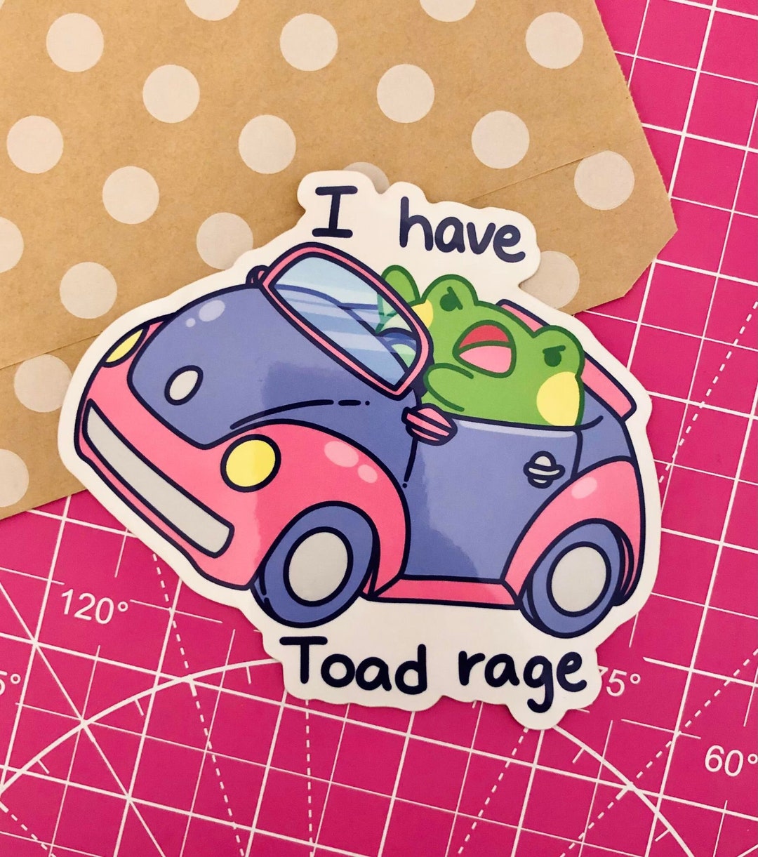 Toad Rage Bumper Sticker - Etsy