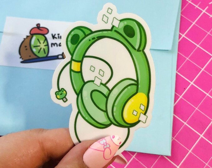 Froggy Headset Sticker - Etsy