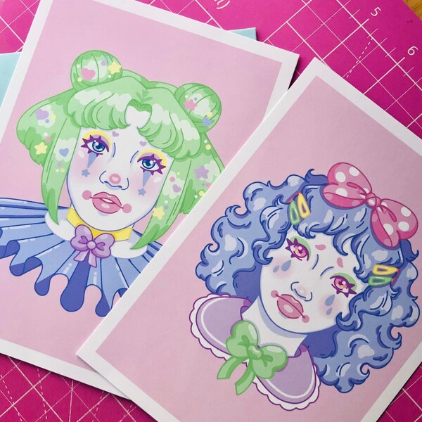 Clown Print - Etsy