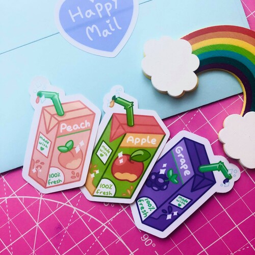 Melon Juice Box Frog Frog Sticker - Etsy