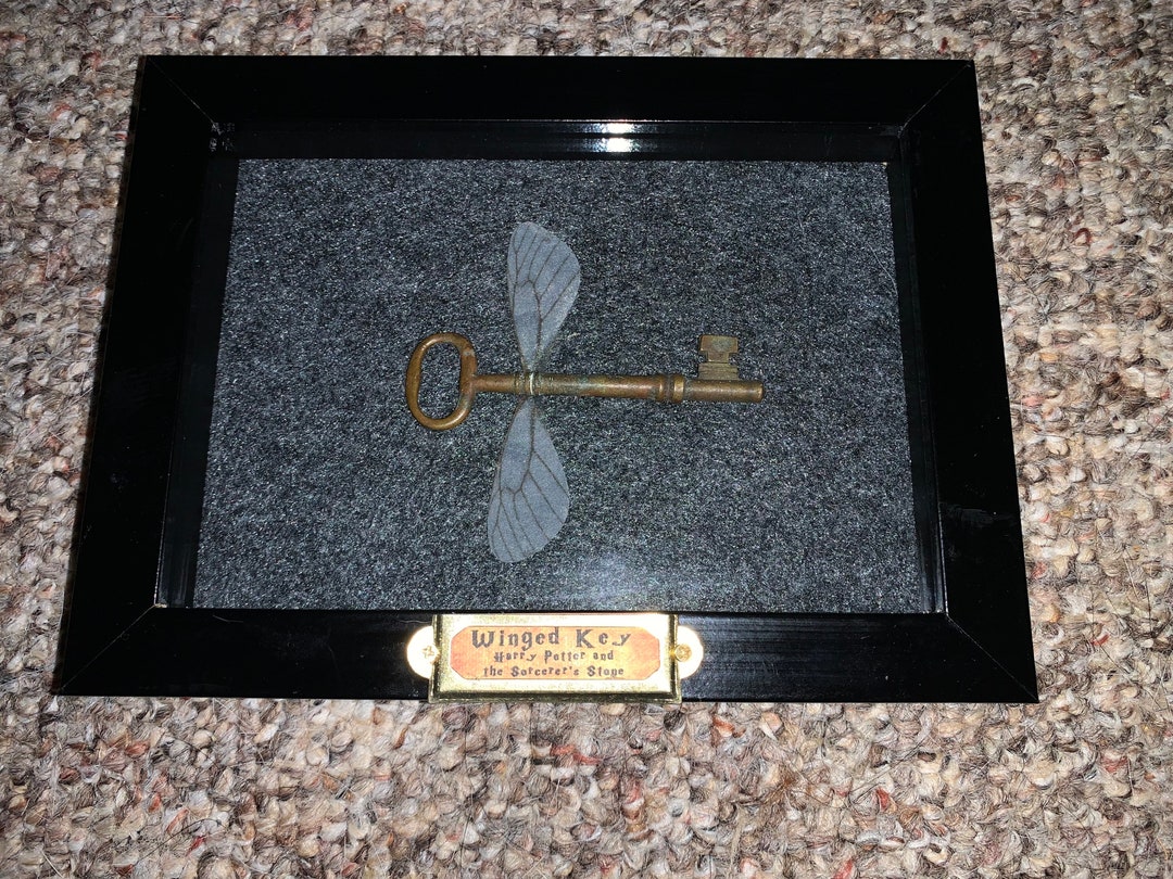 Winged Key Displays With REAL Antique Skeleton Keys, Wizard Inspired ...