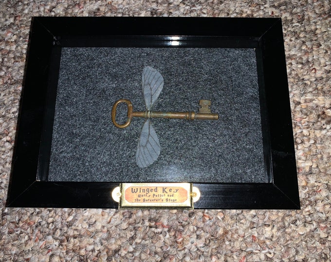 Winged Key Displays With REAL Antique Skeleton Keys, Wizard Inspired ...