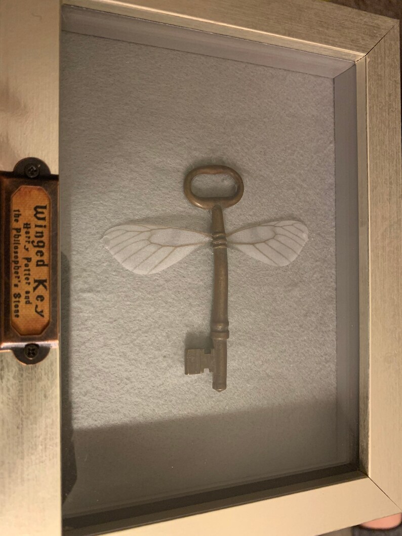 Winged Key Displays With REAL Antique Skeleton Keys, Wizard Inspired ...
