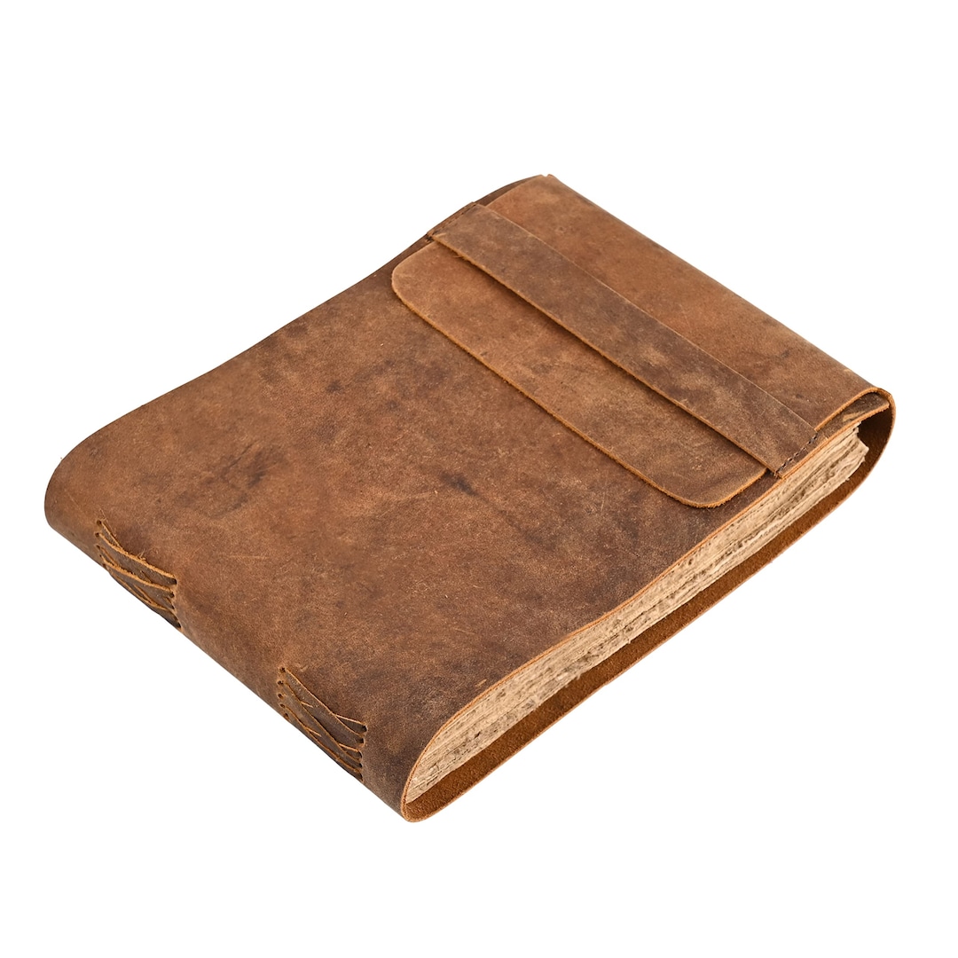 Handmade Leather Writing Journal: Rustic Vintage Travel Diary (7x10 ...
