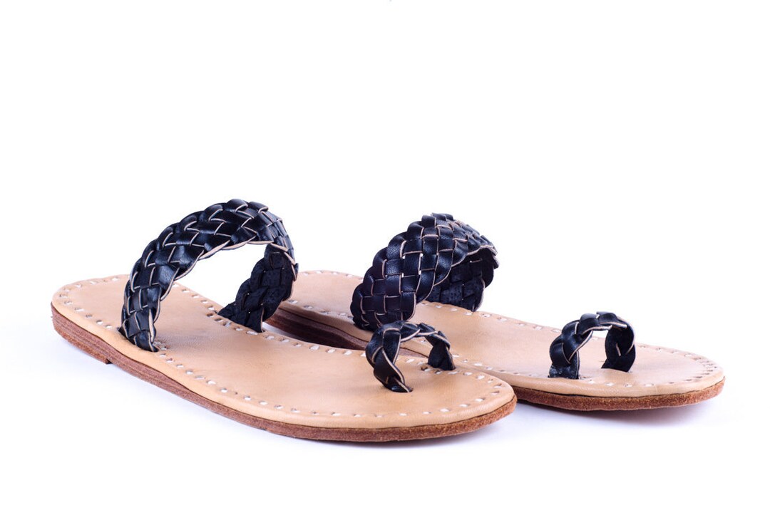 Traditional Kolhapuri Chappal, Unisex Woven Slide Sandals, Handmade ...