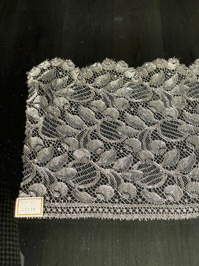 Antique Silver Metallic Lace French Sample Piece - Etsy