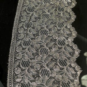 Antique Silver Metallic Lace French Sample Piece - Etsy