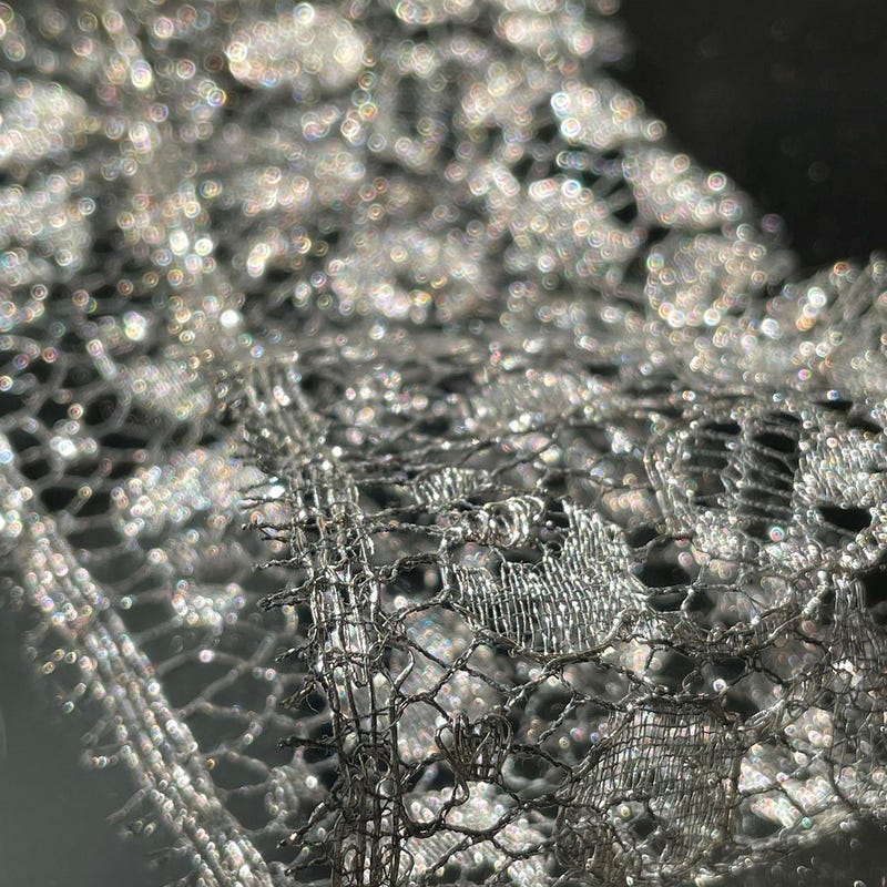 Silver Metallic Lace - Etsy