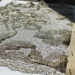 Antique Silver Metallic Lace French Sample Piece - Etsy