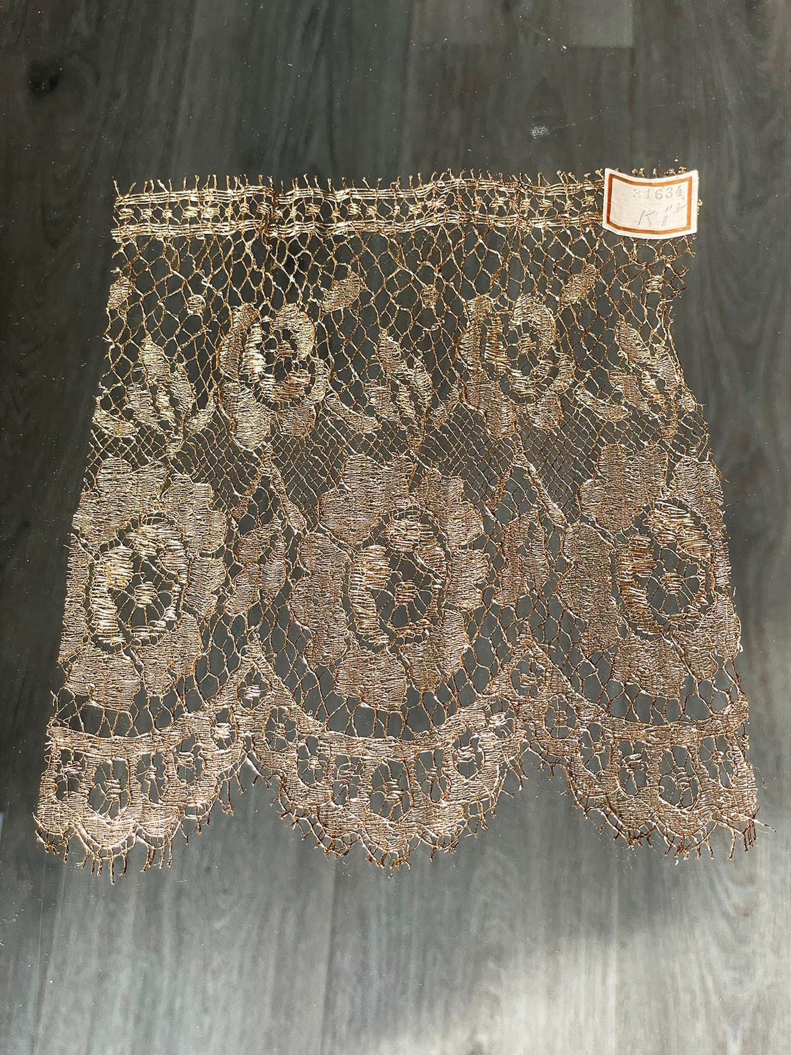 Antique Gold Metallic Lace French Sample Piece - Etsy