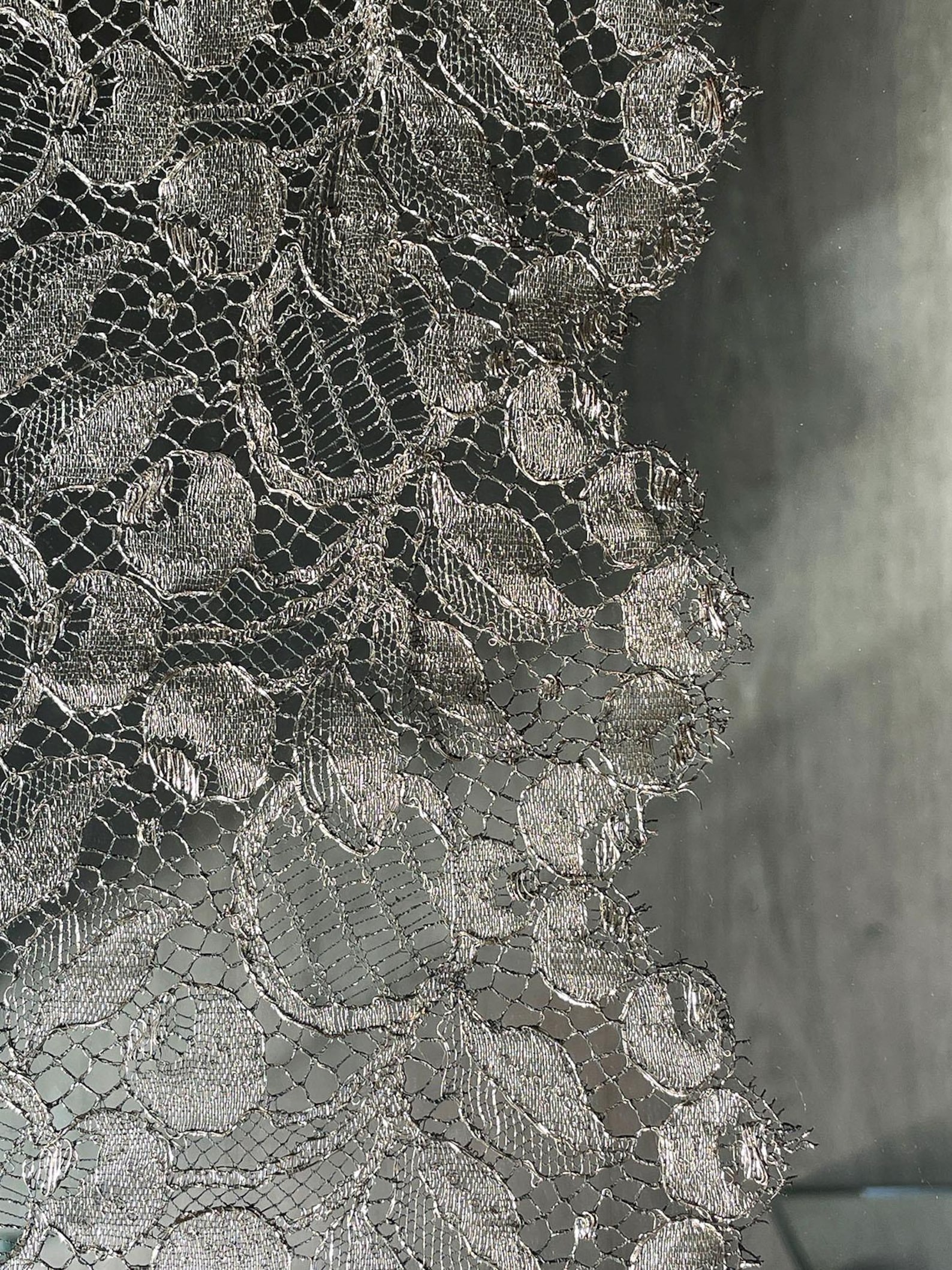 Antique Silver Metallic Lace French Sample Piece - Etsy