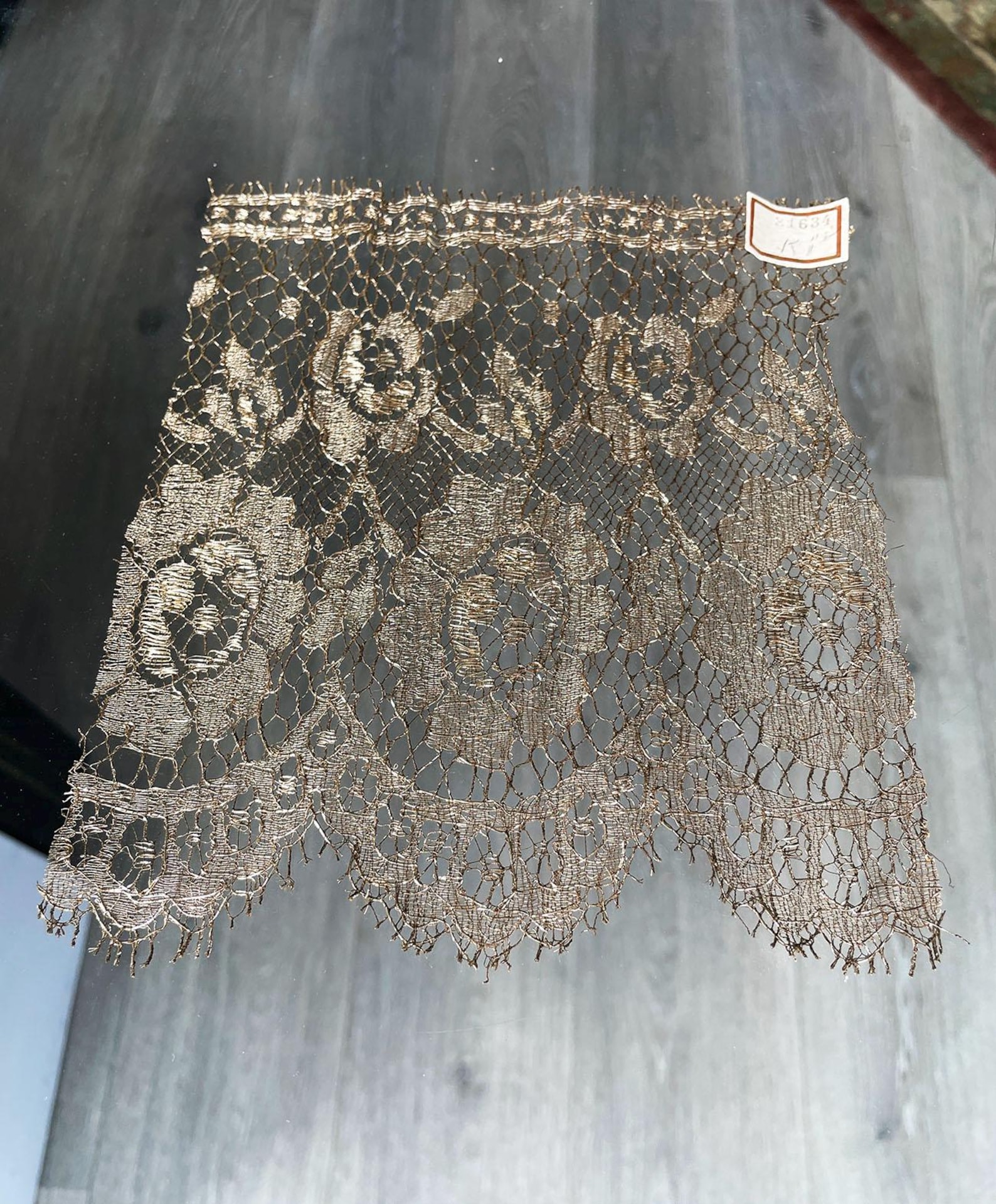 Antique Gold Metallic Lace French Sample Piece - Etsy