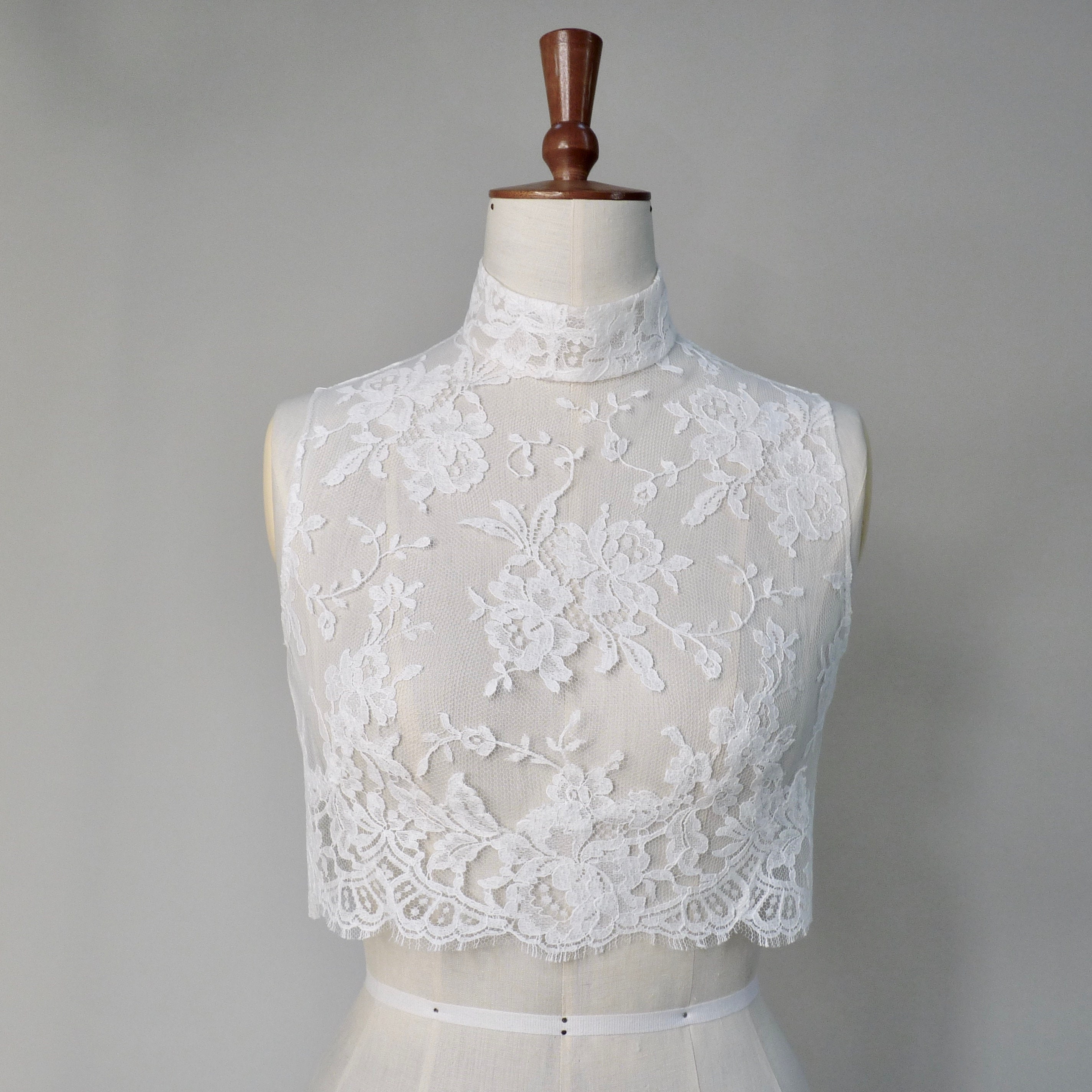 Buy Bridal Lace Top Ivory Lace Bridal Topbridal Sleeveless Topbridal Lace Bodicebridal