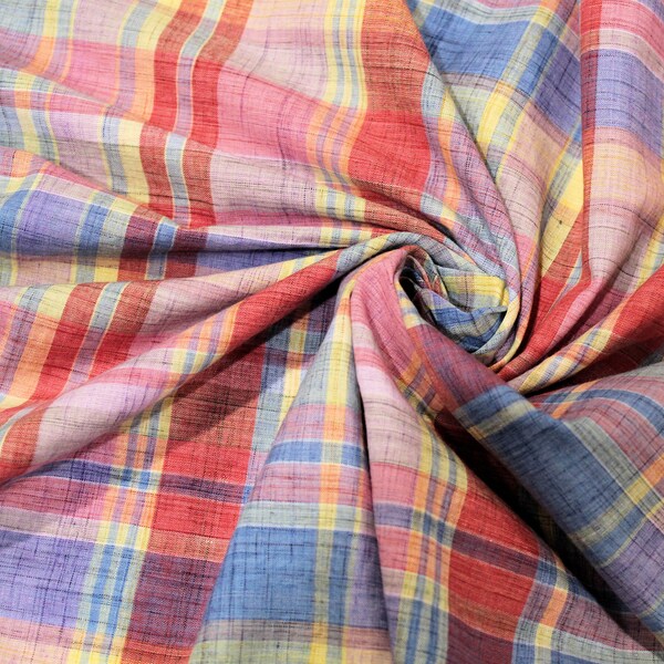 Madras Plaid Fabric - Etsy