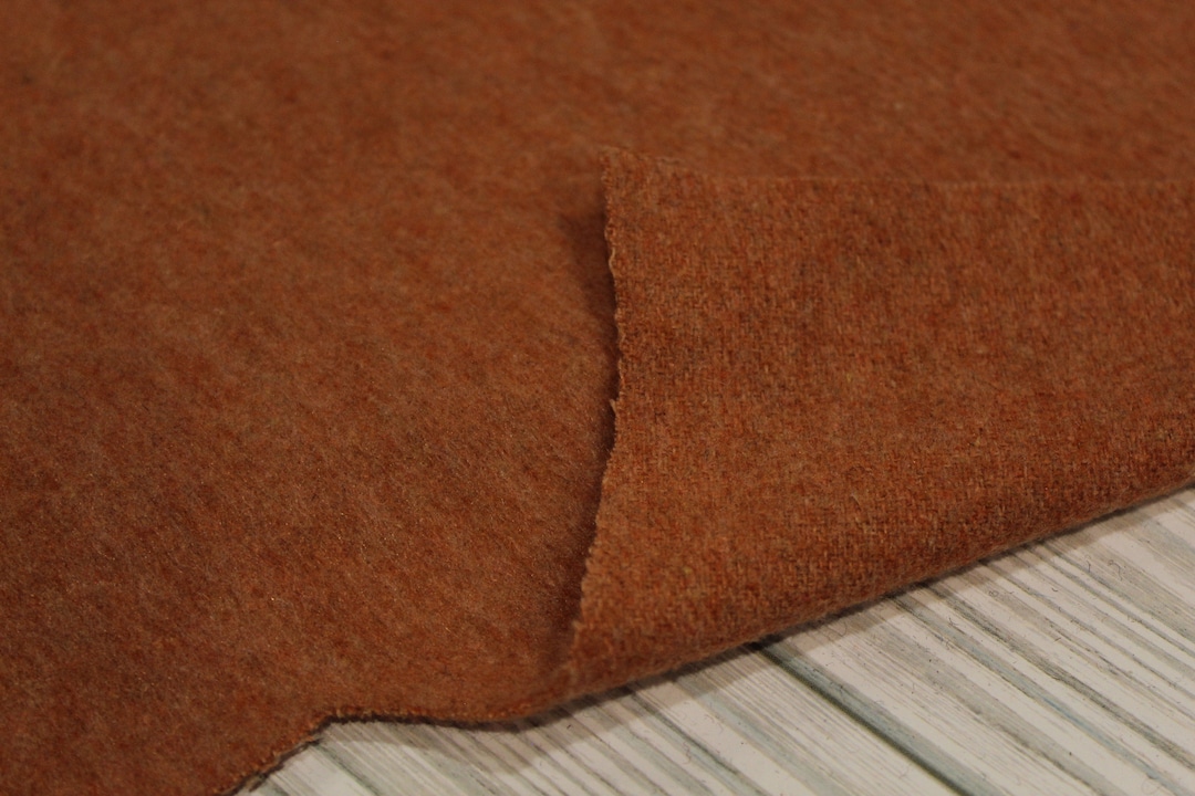 Peach Solid Wool Blend Plush Fabric X 58" Wide! Suiting Quilting Rug ...