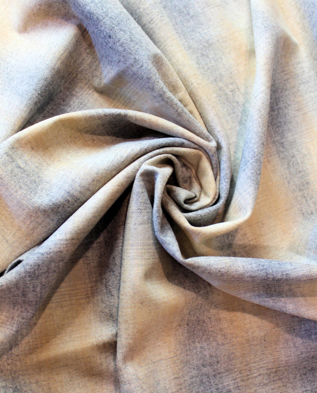 Yellow Gray Plaid Pendleton Wool Fabric by the Half Yard X 58" Wide - Etsy