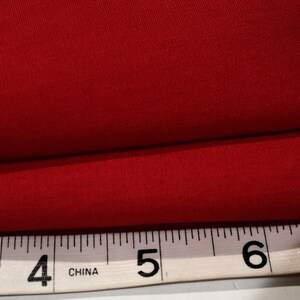 Red Scarlet Poplin by the Yard X 58 Wide Cotton Blend Soft and Lovely ...