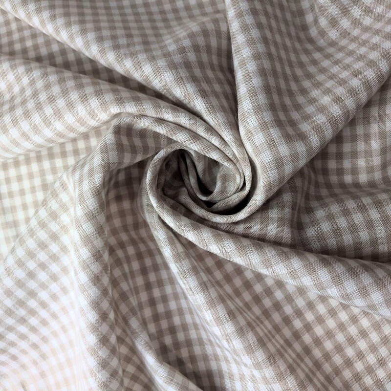 Checked Linen Fabric - Etsy
