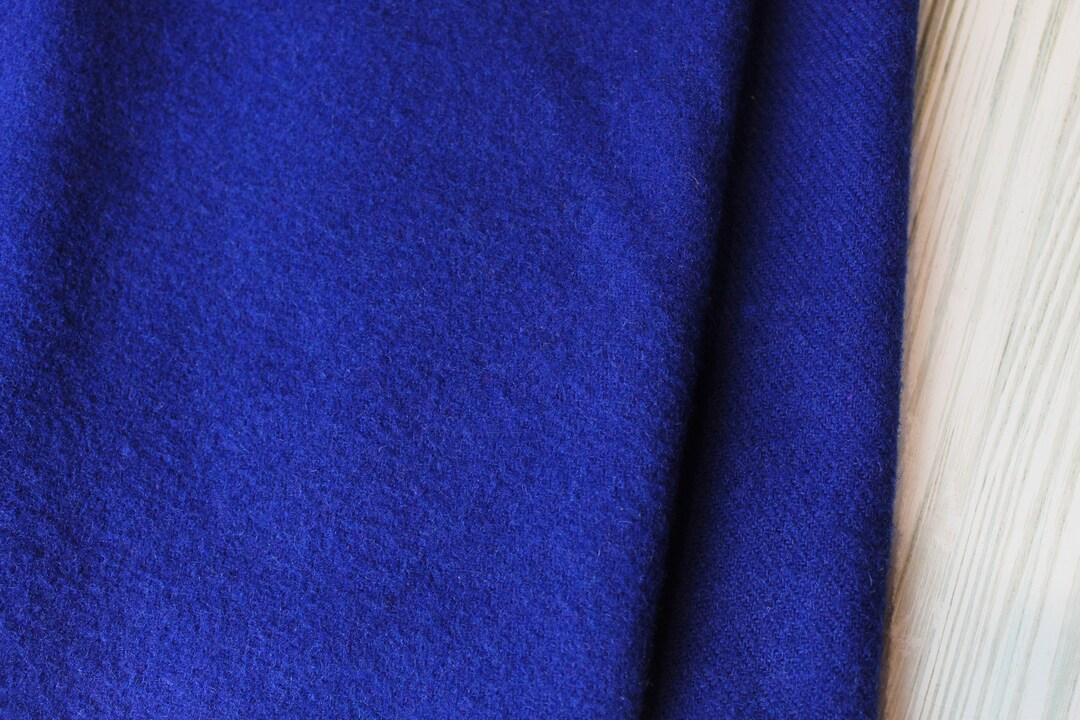Royal Blue Fleece Wool Blend Fabric X 58 Wide Suiting Quilting Rug ...
