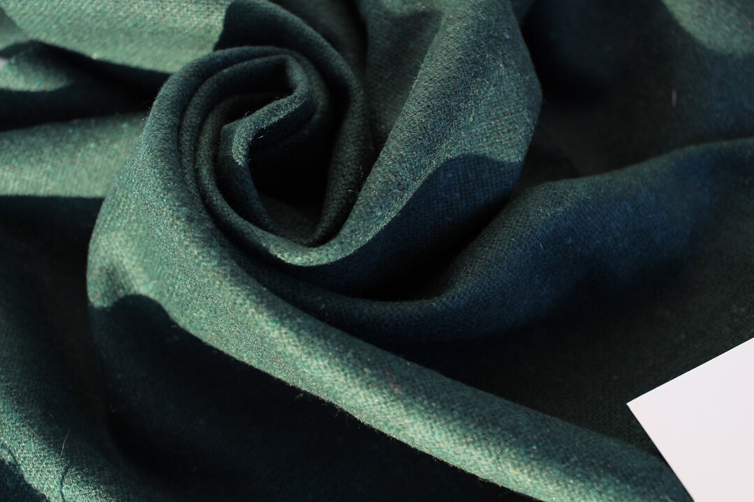 Dark Green Solid Wool Fabric by the Yard Piece by the Yard Suiting ...