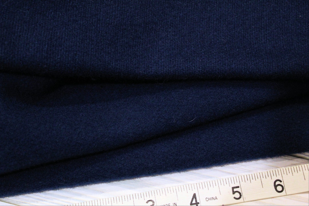 Naval Blue Melton Wool Fabric 26 X 58" Wide - Etsy