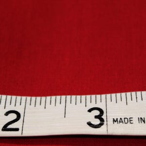 Red Scarlet Poplin by the Yard X 58" Wide Cotton Blend Soft and Lovely ...