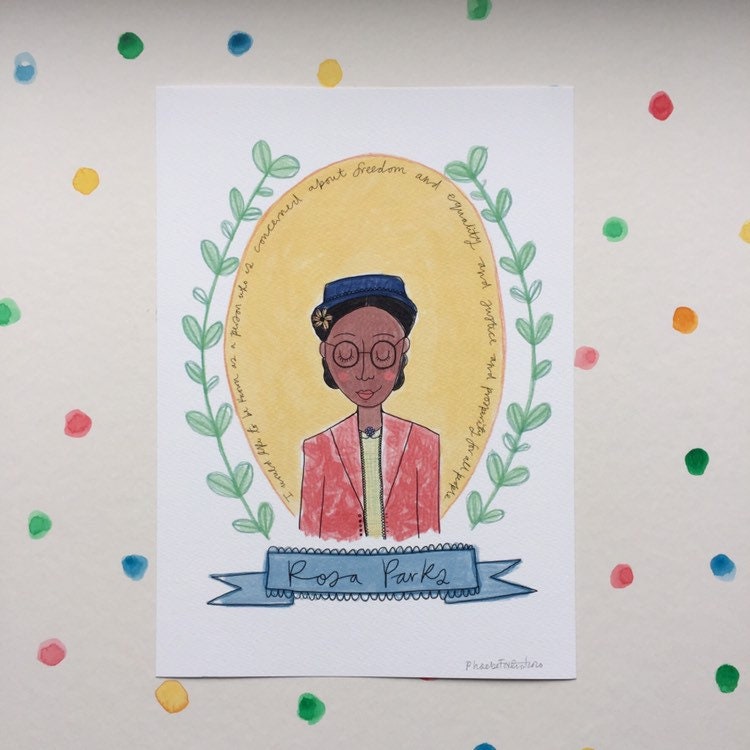 Rosa Parks A4 digital print | Etsy