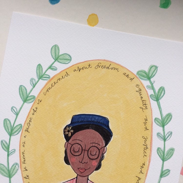 Rosa Parks A4 digital print | Etsy