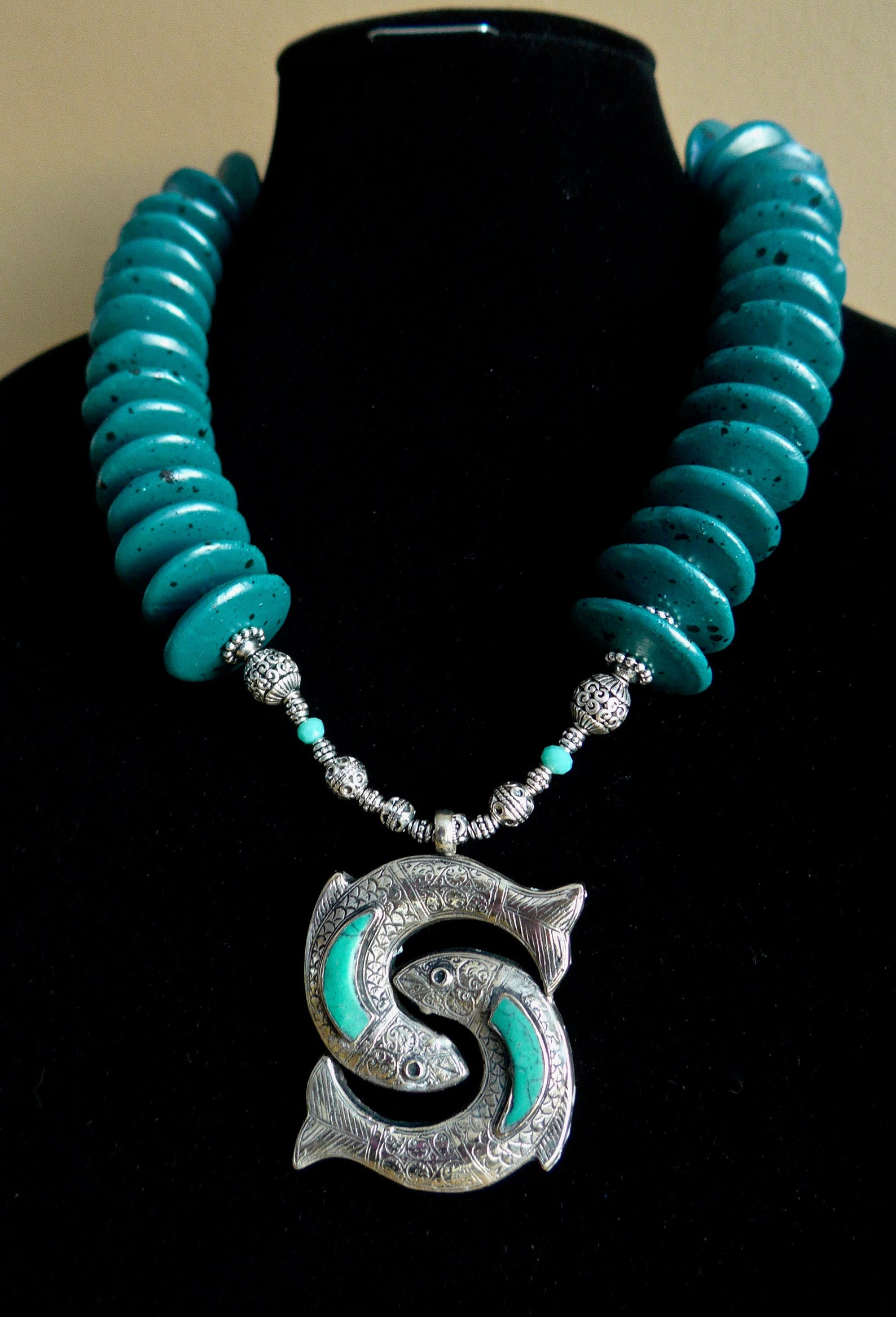 Coupled Fish Tribal Pendant, Kuchi Nomad Ethnic Handmade Tribal Jewelry ...