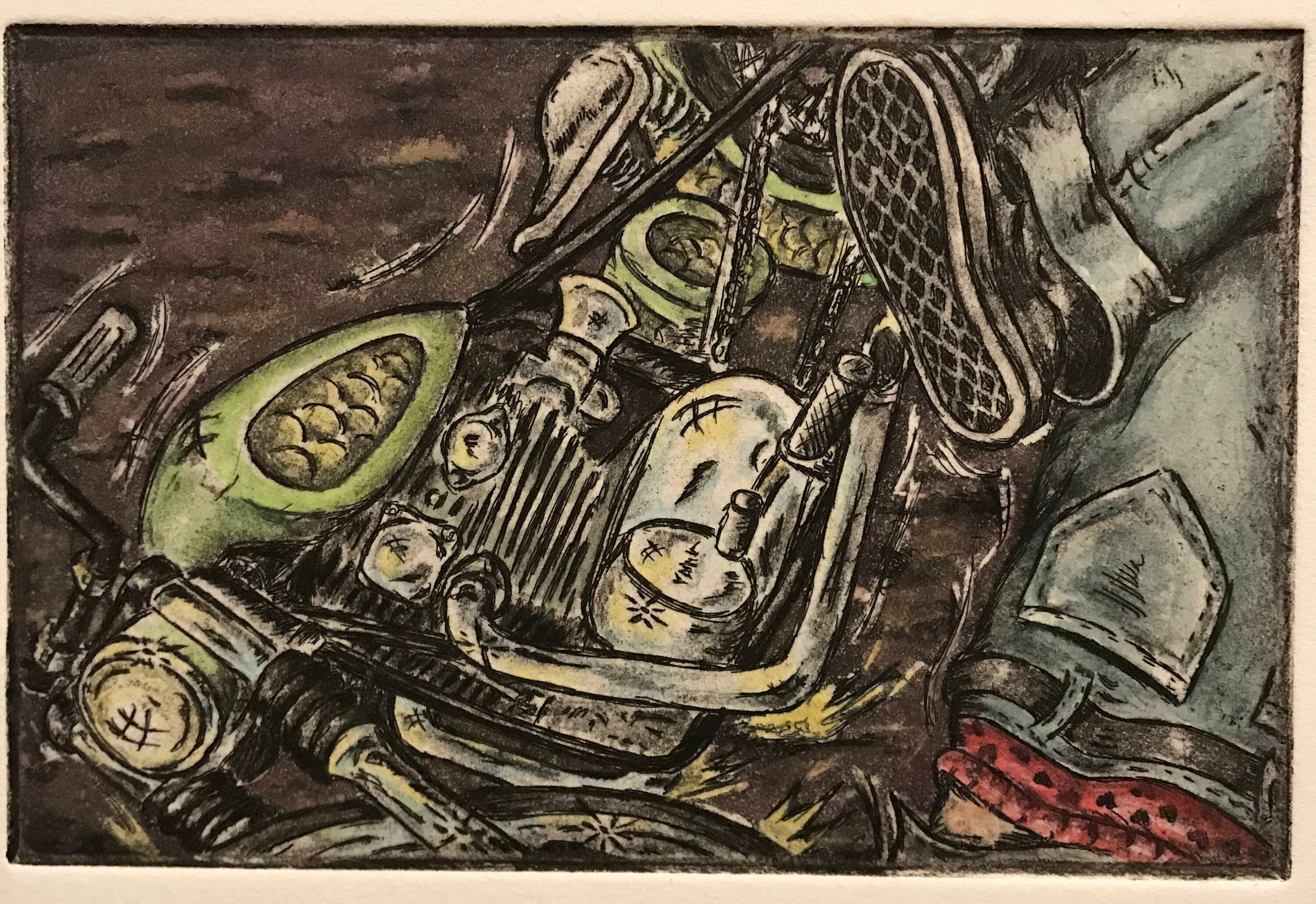 You Ride Em'.... You Wreck Em'... Intaglio, Copper Etching, Print - Etsy