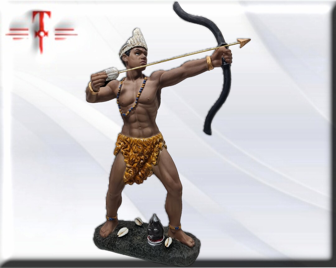 Orisha Ochosi Statue, Orixa Oxossi, Santería, Palo Mayombe, Candomble ...