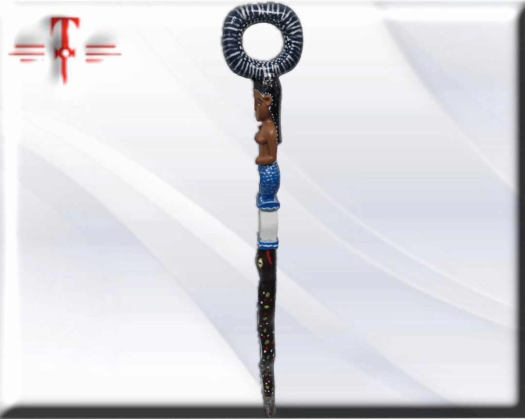 Mami Wata Cane With Snake, Original From Africa benin Yemaya - Etsy