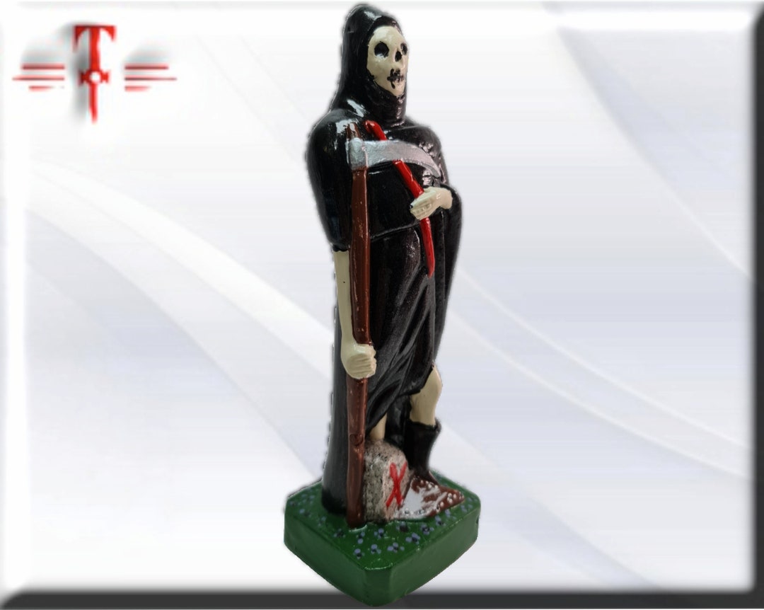 Santa Muerte Statue Holy Death Day of the Dead, With Scythe - Etsy