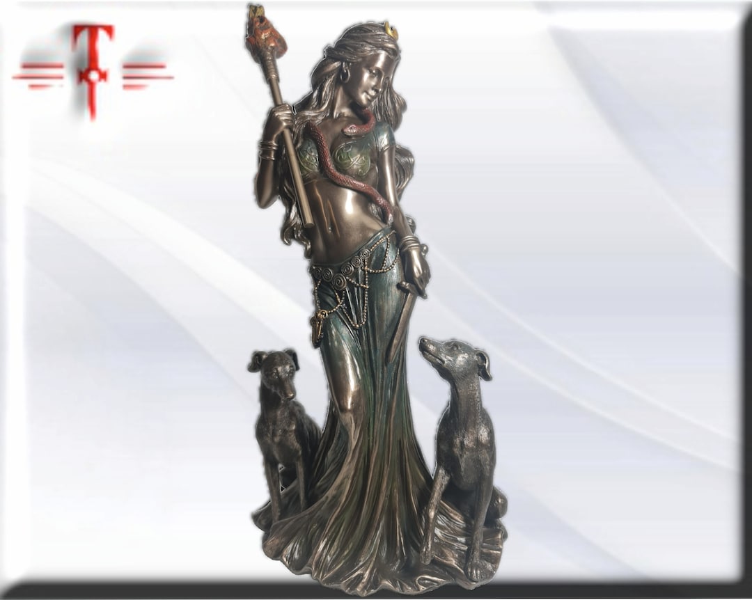 Sculpture Statue Goddess Hecate With Dogs Greek Mythology, Mythological ...
