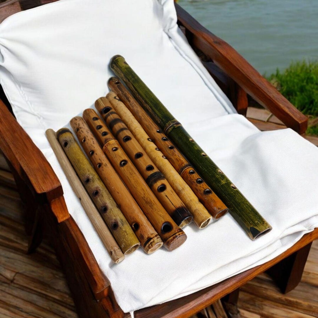 Pack of 8 Bamboo Flutes, African Art, Art Gallery, Handmade - Etsy