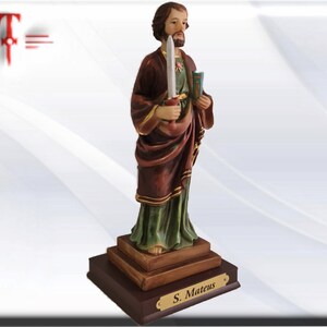 Saint Matthew, St. Matheus, Catholic Statue, Religious Figure of Resin ...